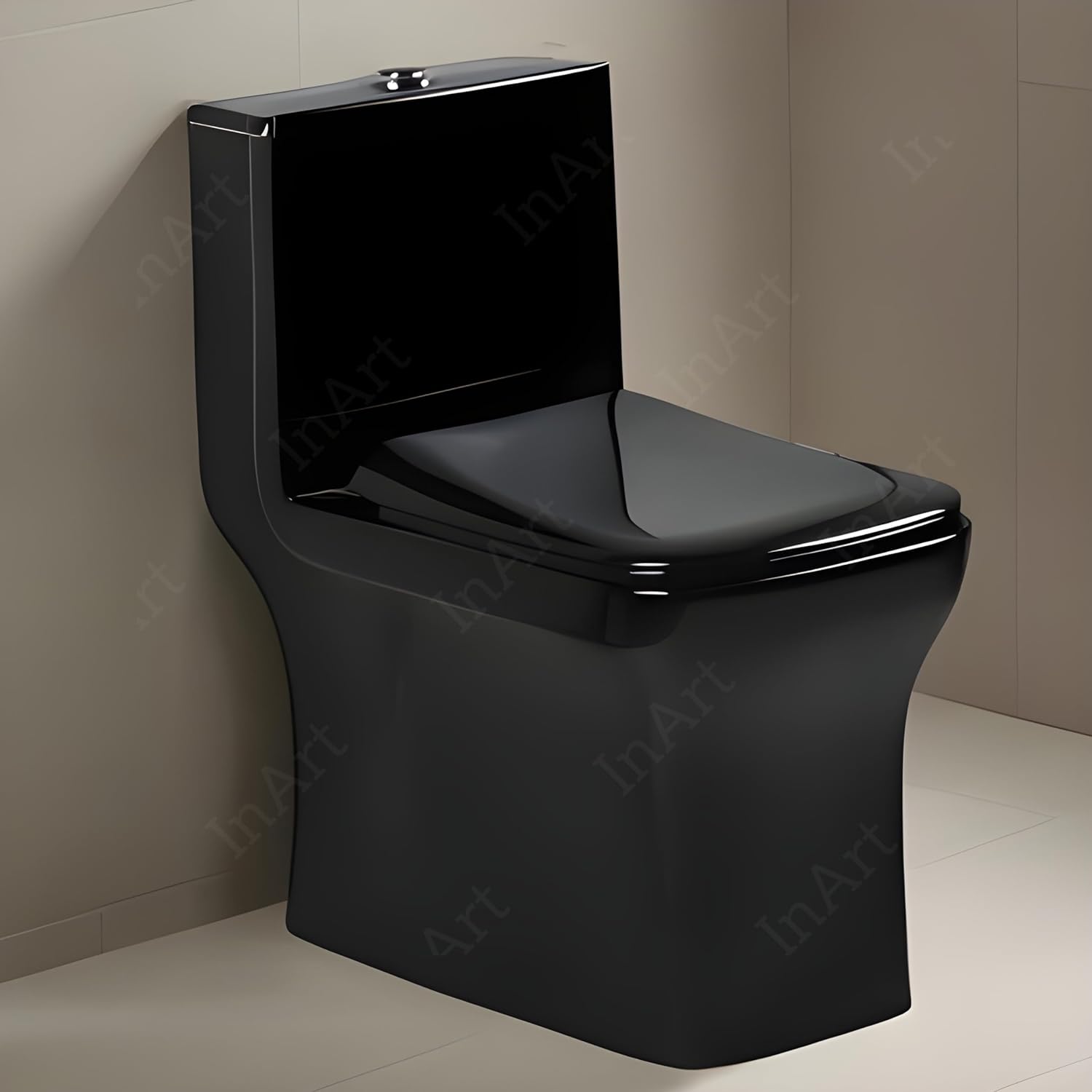 InArt Ceramic One Piece Western Toilet Commode - European Commode Wate
