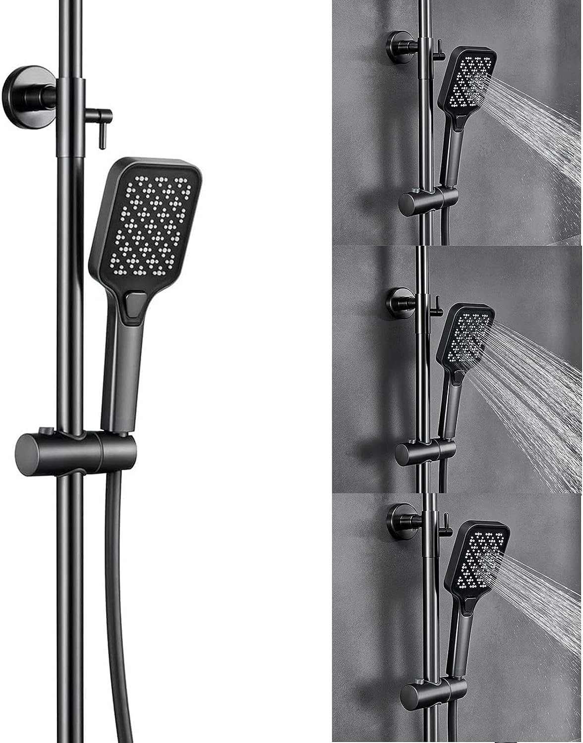 InArt Shower Panel & Mixer Tap Set: Hot/Cold Water, Digital Bath Showe ...