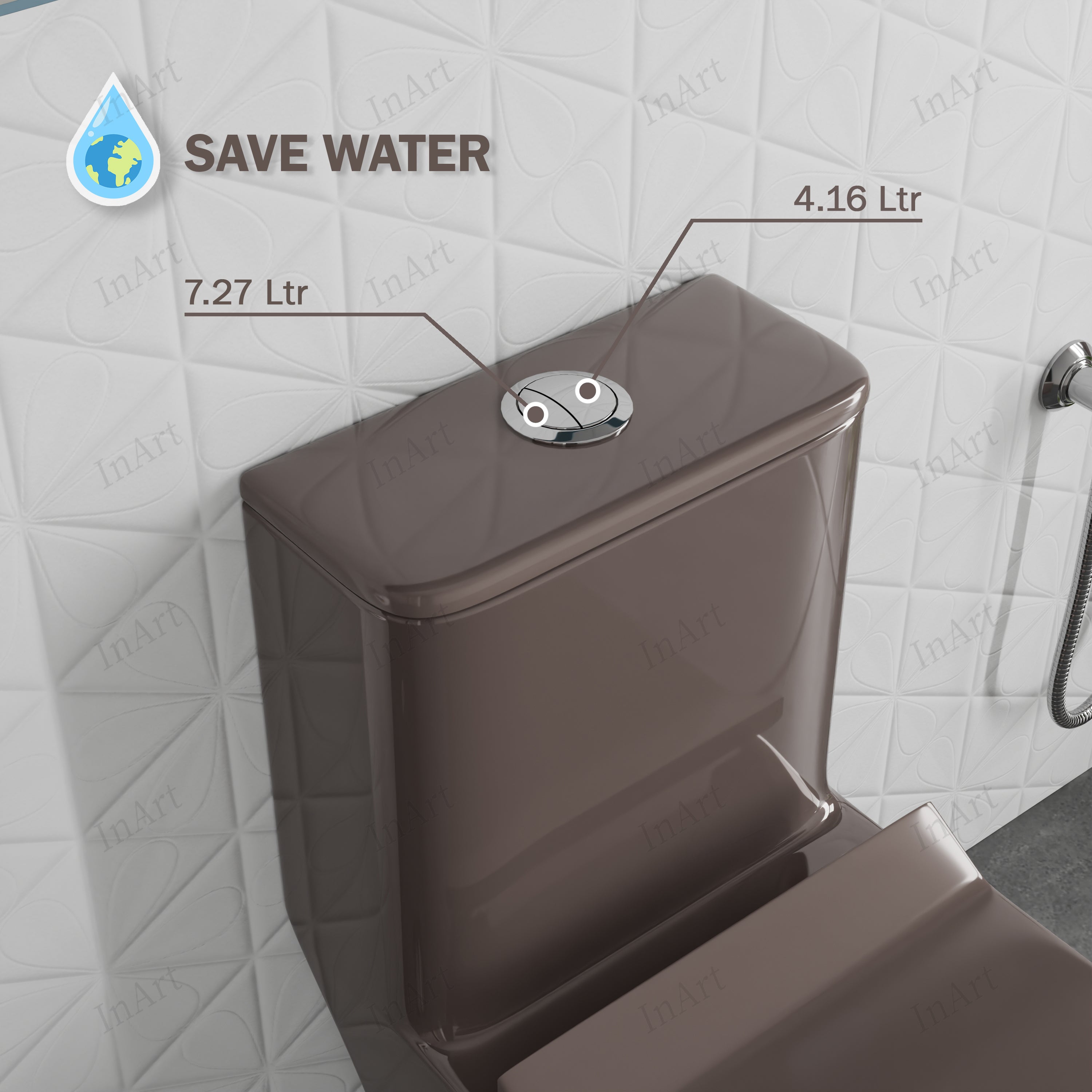 InArt Ceramic Floor Mounted Western Toilet - European Water Closet Syp ...