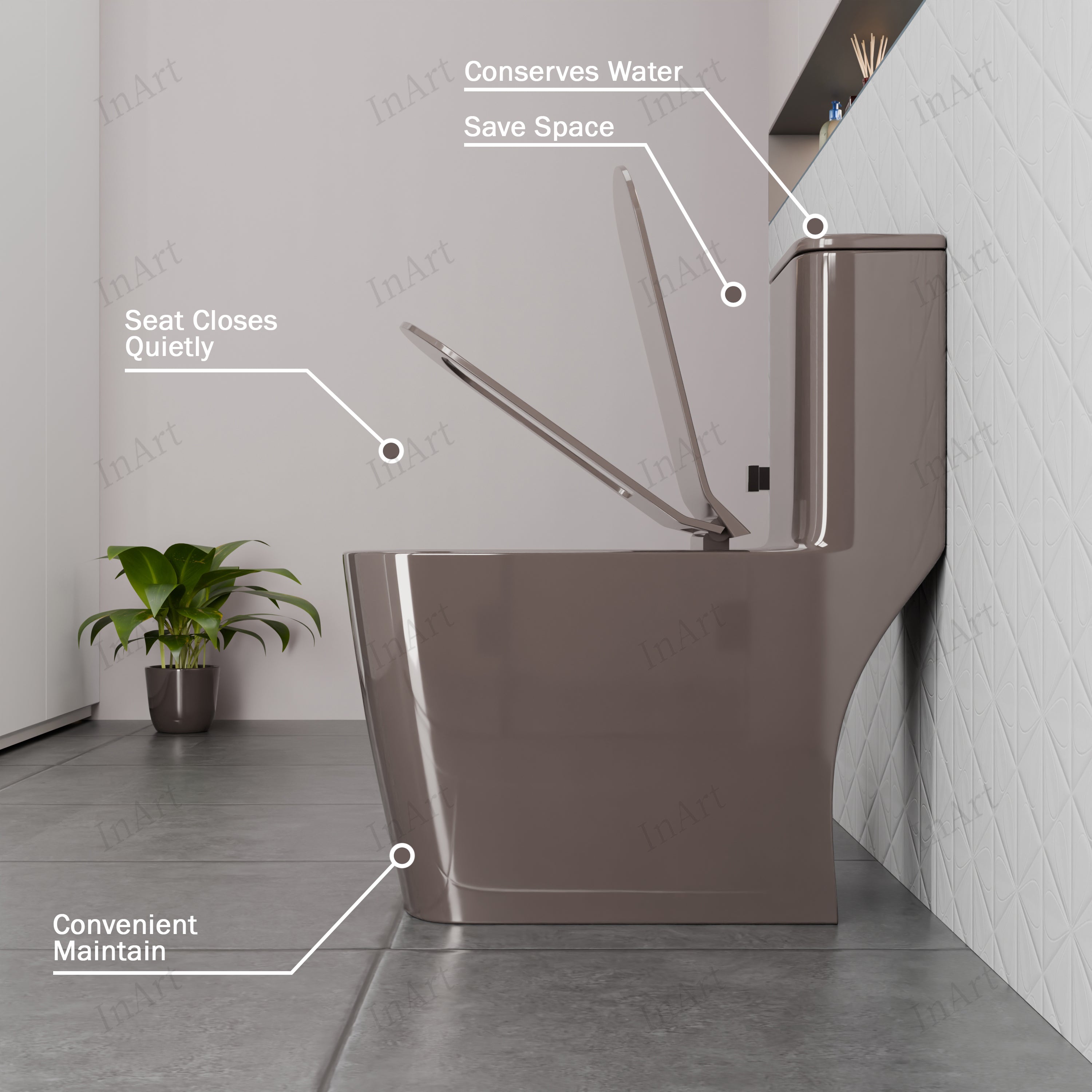 InArt Ceramic Floor Mounted Western Toilet - European Water Closet Syp ...