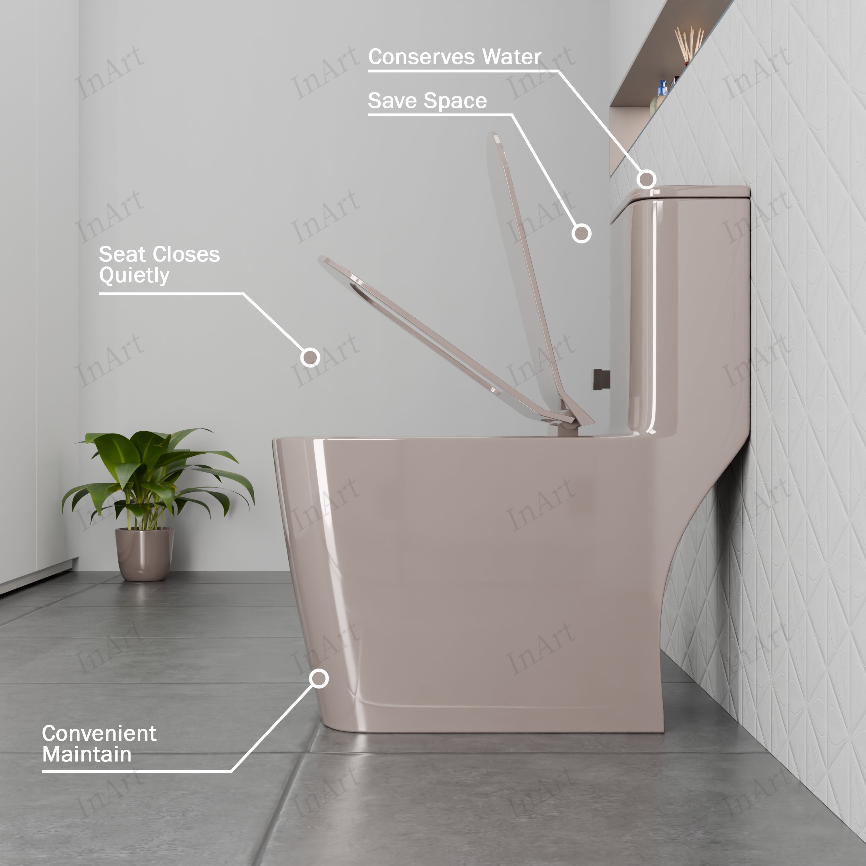 InArt Ceramic Floor Mounted Western Toilet - European Water Closet Syp ...