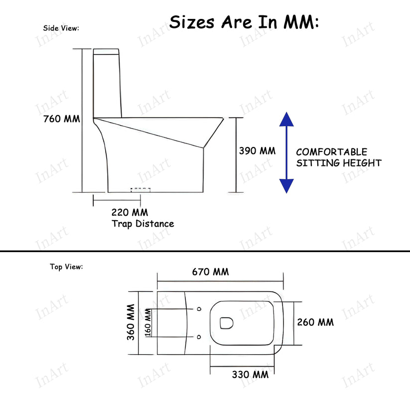 Inart Premium 5D Flushing Syphonic One Piece Ceramic Western Floor Mou ...