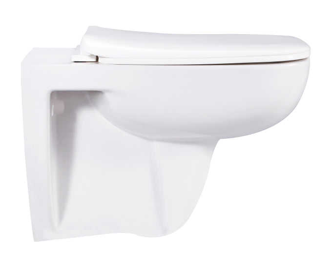 Cera Campbell Rimless Wall Hung Toilet WC Commode with Slim Soft Close ...