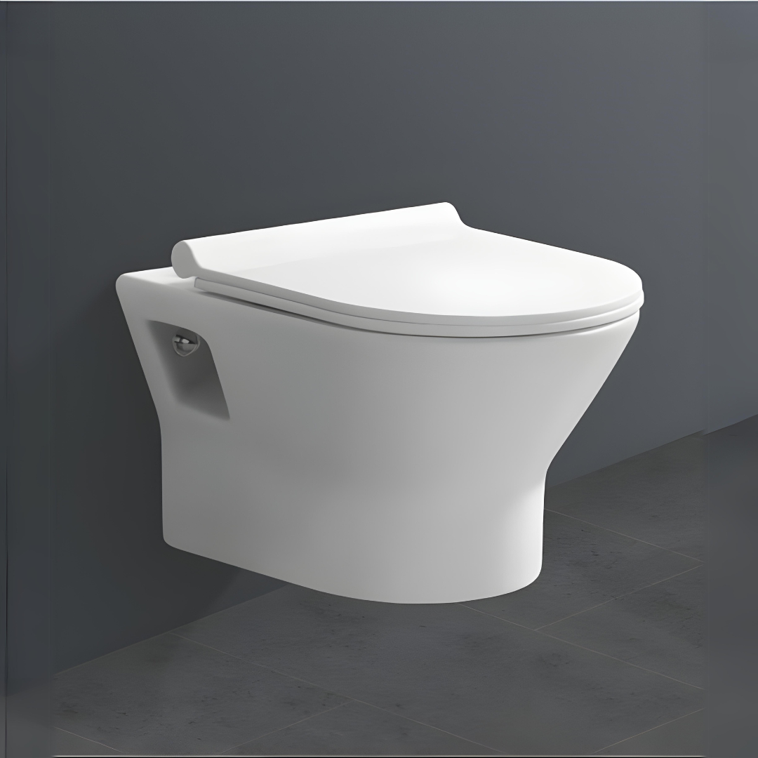 InArt Ceramic Wall Mounted, Wall Hung Rimfree, Rimless Western Toilet ...