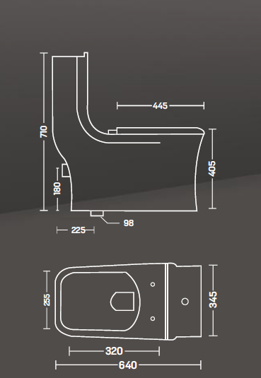 InArt Ceramic One Piece Western Toilet Commode - European Commode Wate