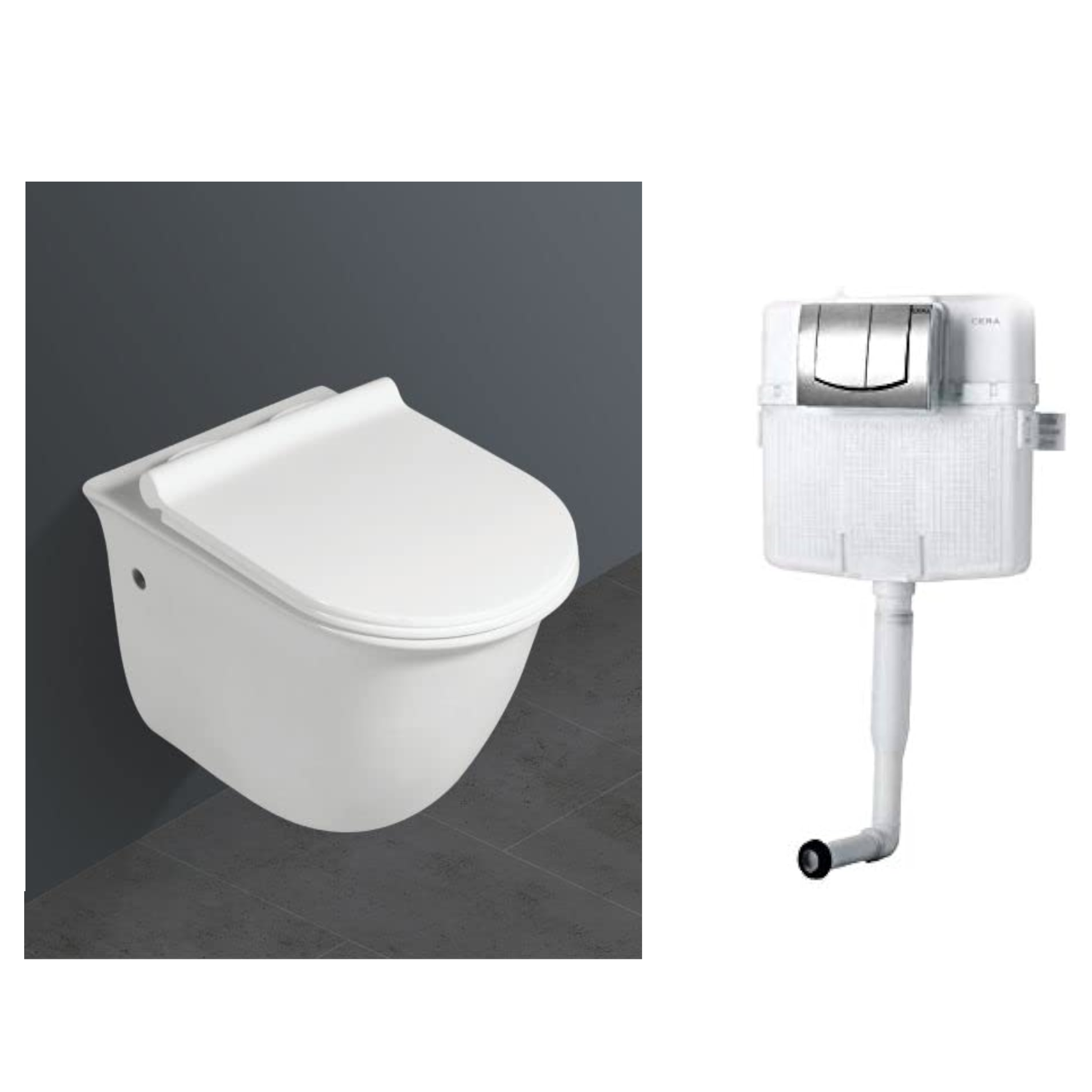 Inart Combo Ceramic Commode Wall Mount/Wall Hung Western Toilet/Commod ...