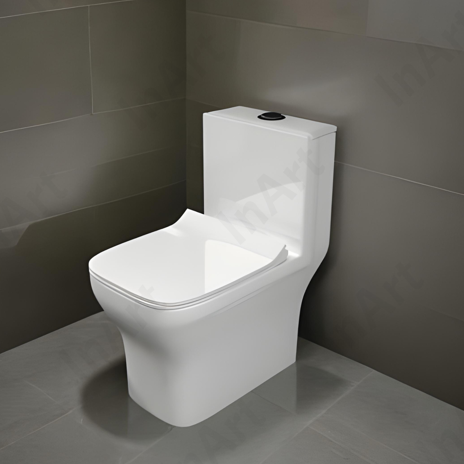 InArt Western Floor Mounted One Piece Water Closet Ceramic Western Toi