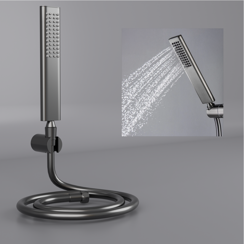 InArt® SS304 Hand Shower | Gun Grey Finish | Rain Flow | Easy-Clean No ...