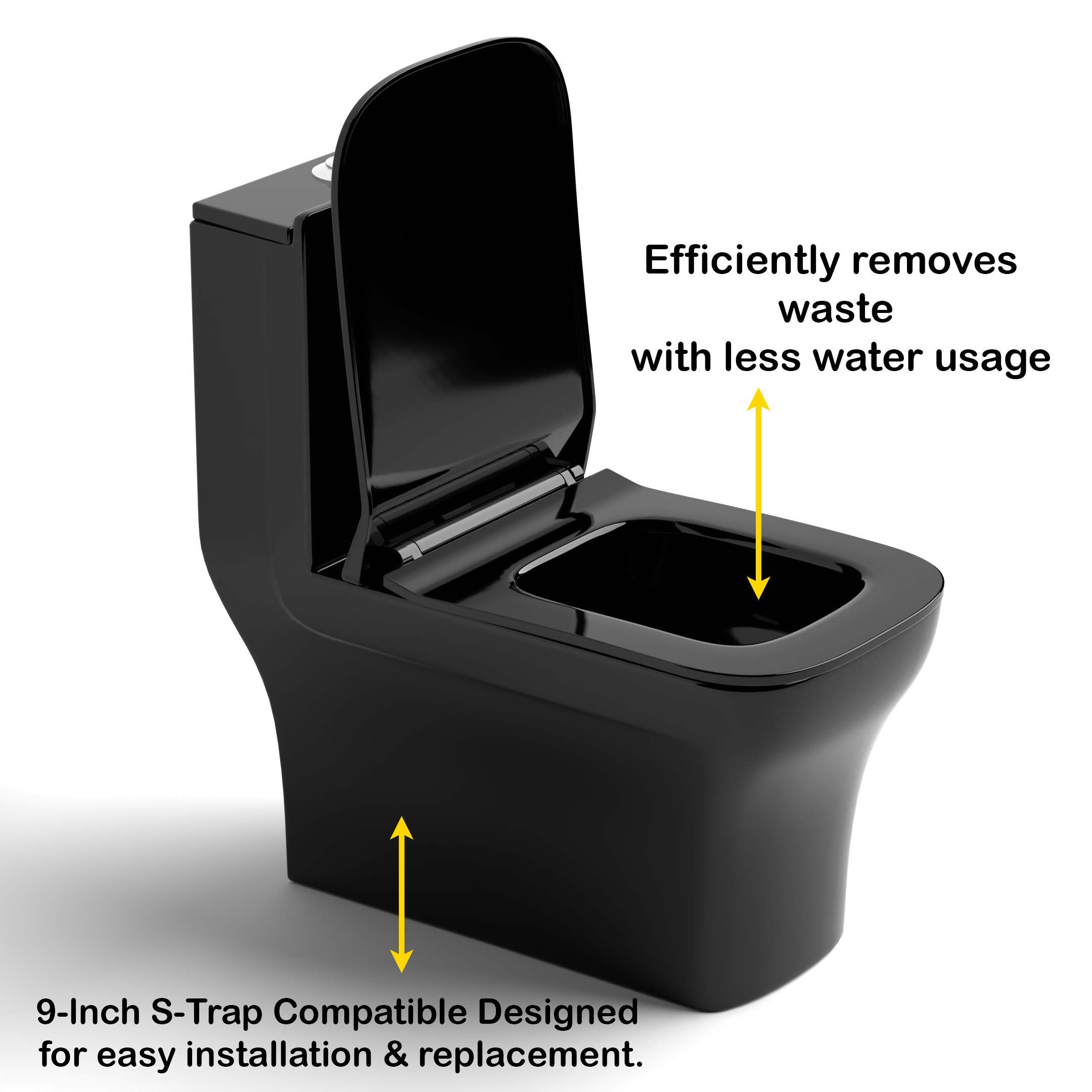 InArt Ceramic One Piece Western Toilet Commode - European Commode Wate ...