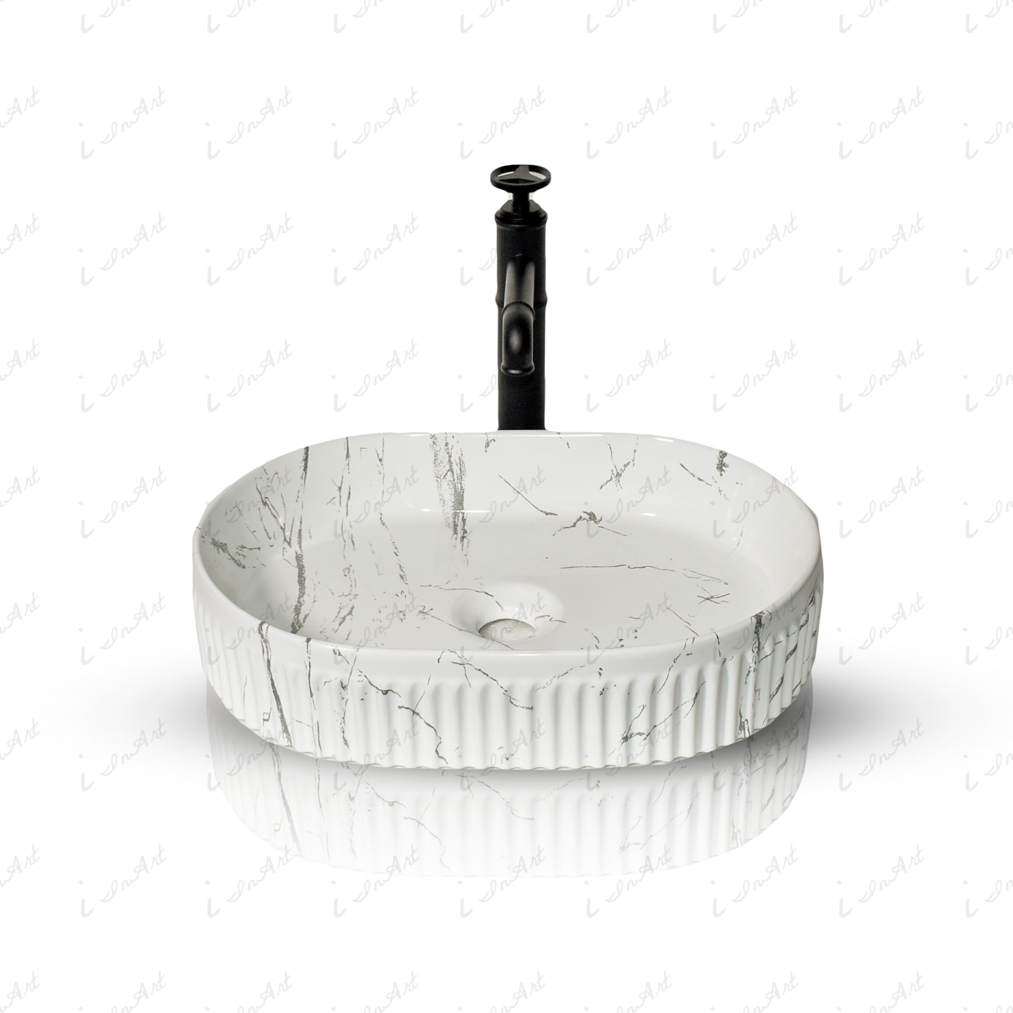 InArt Table Top Wash Basin Design 46 x 34 CM White Marble DW244 – InArt ...