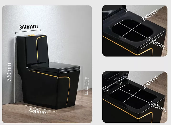 InArt Vaccum Syphonic Washdown Flush Ceramic One Piece Western Toilet ...